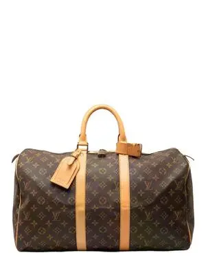 LOUIS VUITTON 2003 Monogram Keepall 45 Travel Bag - Brown