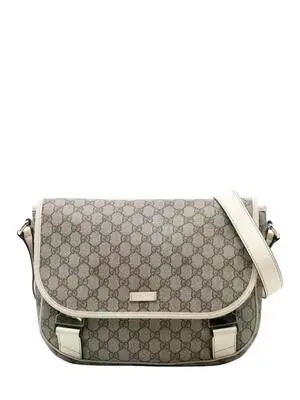 Gucci Gg Supreme Crossbody Bag - Brown