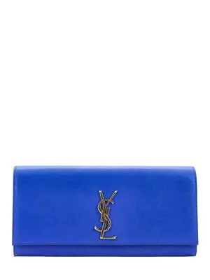 Saint Laurent Classic Monogram Long Clutch Bag - Blue