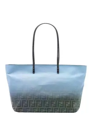 Fendi Medium Ombre Zucca Spalmati Roll Tote Bag - Blue