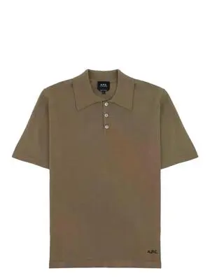 A.p.c. Logo-detail Polo Shirt - Brown