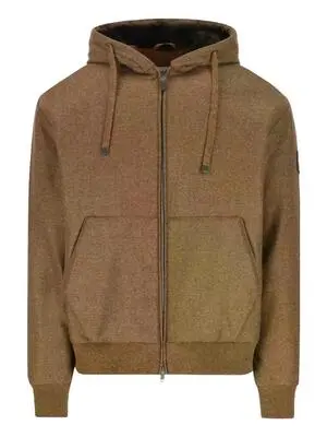 TOD'S Hooded Zip-up Jacket - Brown