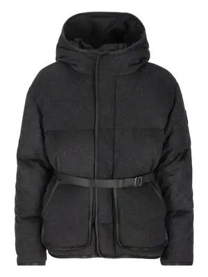 TOD'S Belted Padded Coat - Grey