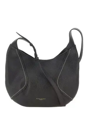 GIANNI CHIARINI Medium Juno Shoulder Bag With Contrast Stitching - Black