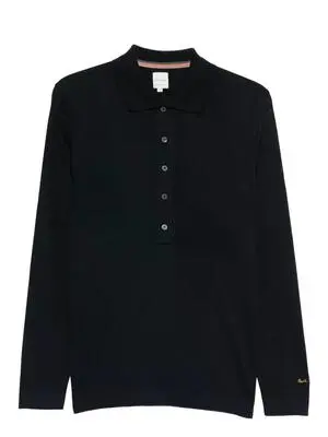 Paul Smith Long-sleeve Buttoned Polo T-shirt - Blue
