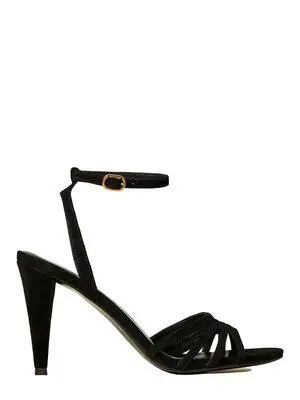 TWINSET Suede Buckle-strap Sandals - Black