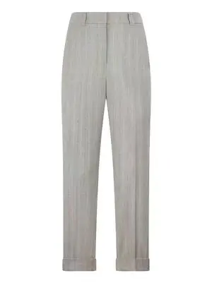 Peserico Pinstriped Trousers - Grey