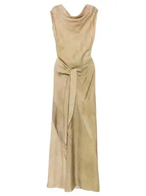 CORTANA Opale Draped Maxi Dress - Neutrals