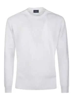 DRUMOHR Crew-Neck Knitted Sweater White