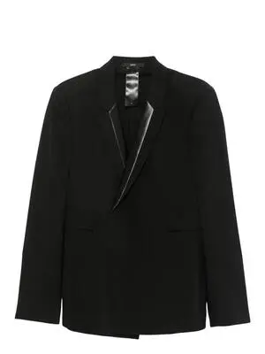 SAPIO Lapel Pocket Blazer - Black