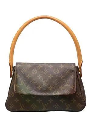 LOUIS VUITTON 2001 Monogram Mini Looping Shoulder Bag - Brown