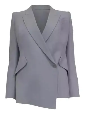 Alexander McQueen Asymmetric Tailored Blazer - Grey