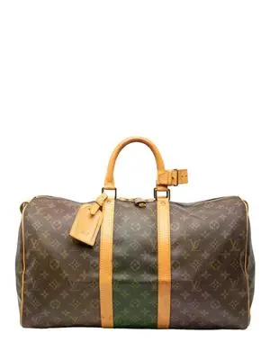 LOUIS VUITTON 1990 Monogram Keepall 45 Travel Bag - Brown