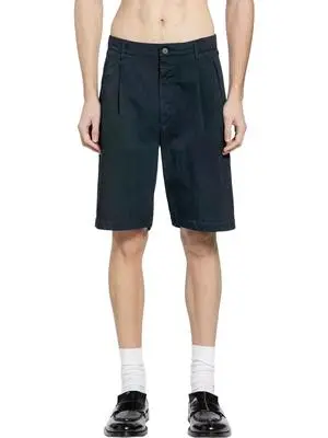 MASSIMO OSTI STUDIO Pleated Bermuda Shorts - Black