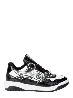 Philipp Plein Logo-detail Lace-up Sneakers - Black