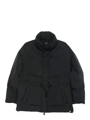 Bacon Padded Coat With Drawstring - Black