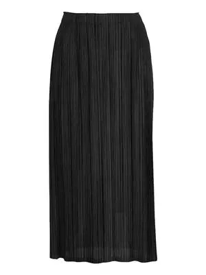Issey Miyake Pleated Elasticated Skirt - Black