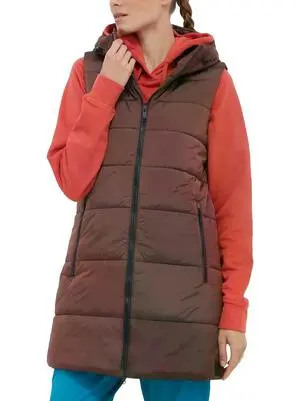 JACK WOLFSKIN Hooded Padded Coat - Brown