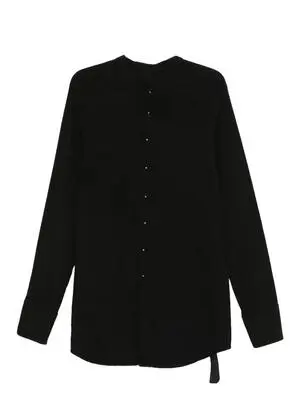 ISAAC SELLAM EXPERIENCE Button Trim Shirt - Black