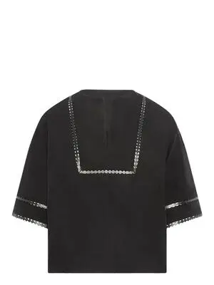 YVES SALOMON Short-sleeve Blouse - Black