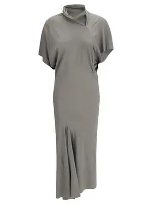 Rick Owens Draped Midi Dress - Grey