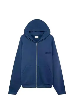 AUTRY Logo Zipped Hoodie - Blue