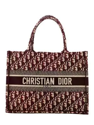 Dior Book Oblique Canvas Medium Tote Bag - Red