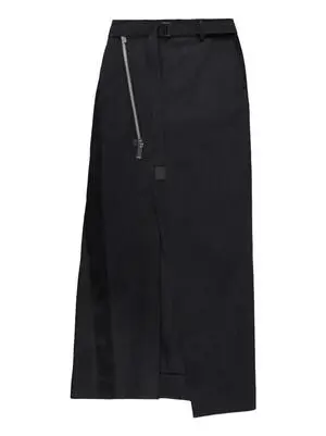 Sacai Belted Maxi Skirt - Grey