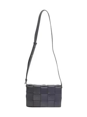 Bottega Veneta Cassette Woven Cross Body Bag - Black