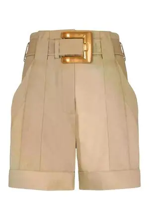 Balmain Belted-waist Shorts - Neutrals