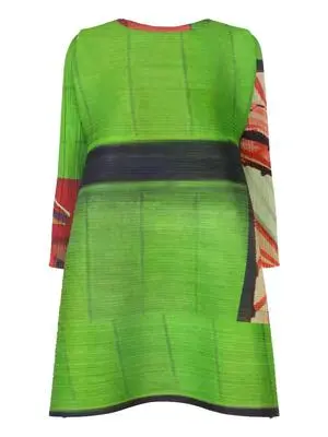 Issey Miyake City Collage Tunic - Green