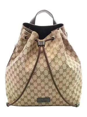 Gucci 2000-2015 Gg Canvas Backpack - Brown