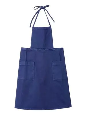 Miu Miu Garment-dyed Gabardine Apron - Blue