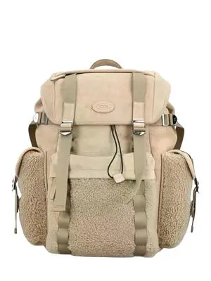 TOD'S Shearling Trim Backpack