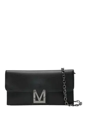 MARC ELLIS Tecla Logo-plaque Chain Clutch - Black