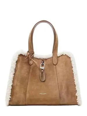 Giorgio Armani Teddy-trim Tote Bag - Brown