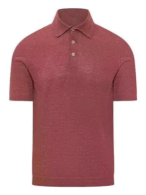Brunello Cucinelli Buttoned Polo Shirt - Red