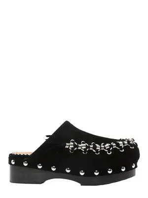 Toga Chain-detail Studded Mules - Black