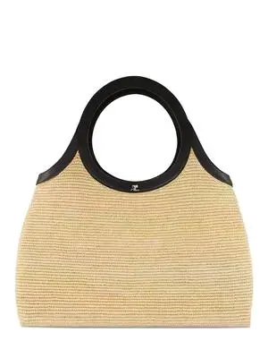 COURREGES Holy Raffia Tote - Neutrals