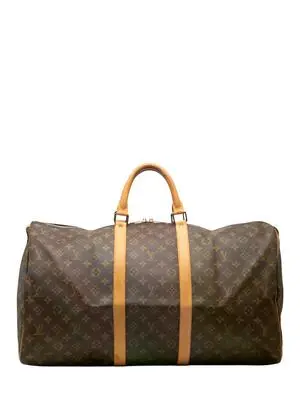 LOUIS VUITTON 1991 Monogram Keepall 55 Travel Bag - Brown
