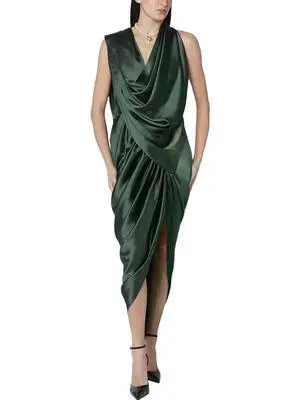 VIVIENNE WESTWOOD Draped Split Dress - Green