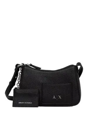 Armani Exchange Zip-up Cross Body Bag - Black