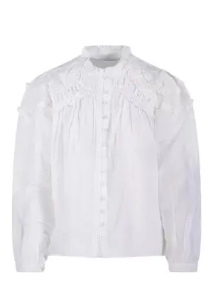 MARANT ETOILE Christa Ruffled Shirt - White