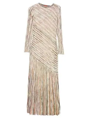 MISSONI Long-Sleeve Striped Maxi Dress