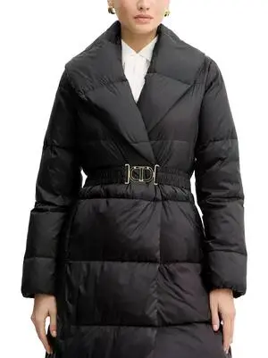 TWINSET Belted Padded Coat - Black