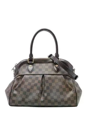 LOUIS VUITTON 2008 Damier Ebene Trevi Pm Satchel - Brown