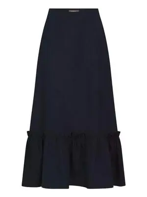 N.peal Sofia Ruffle Long Skirt - Blue