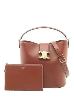 Celine 2010-2026 Medium Louise Bucket Bag - Brown