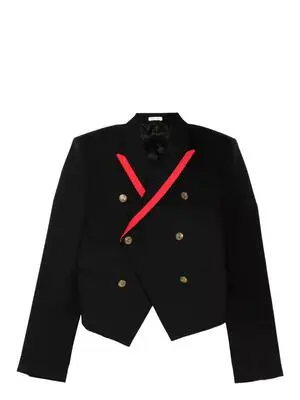 Alexander McQueen Double-breasted Trim Blazer - Black