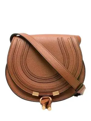 Chloé Small Marcie Leather Shoulder Bag - Brown